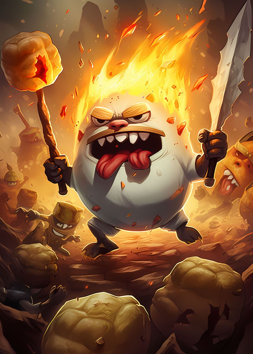 'Brotato character Gaming' Poster, picture, metal print, paint by ...