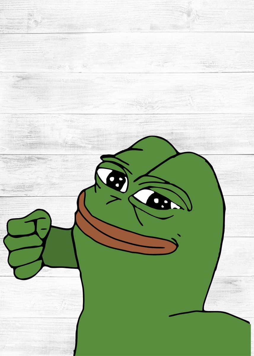 'pepe the frog meme' Poster, picture, metal print, paint by Top ...