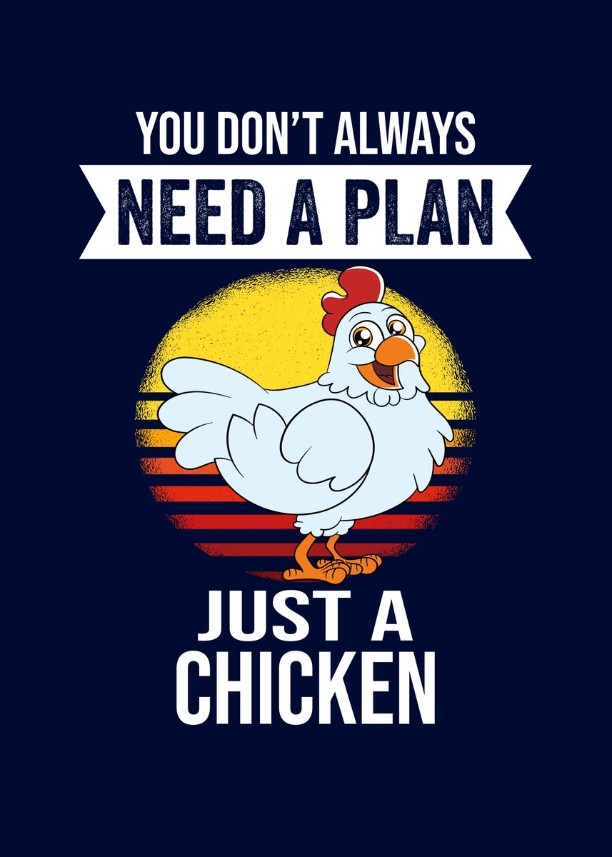 'Funny Chicken Cute Chicken' Poster, picture, metal print, paint by ...