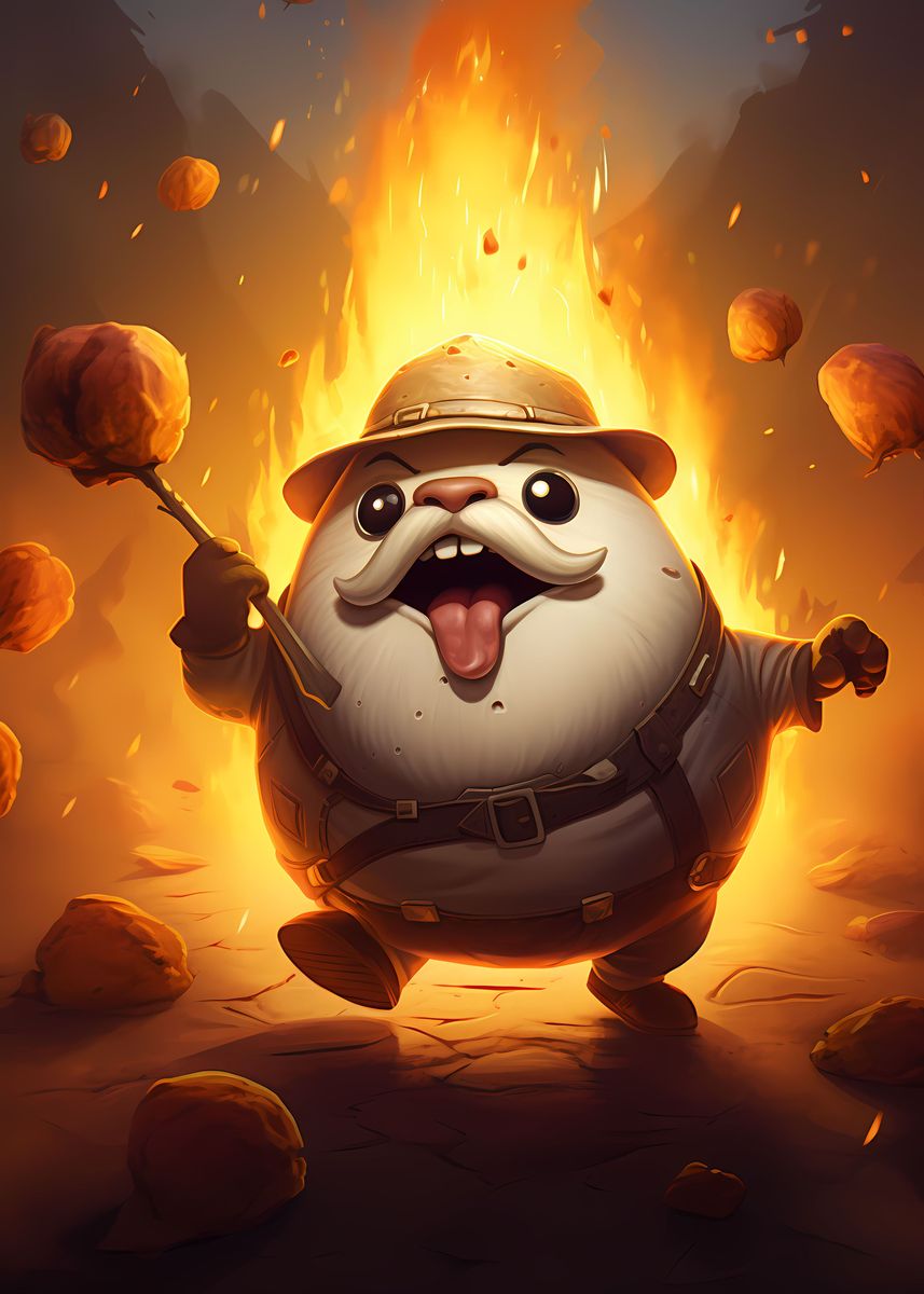 'Brotato character Gaming' Poster, picture, metal print, paint by ...