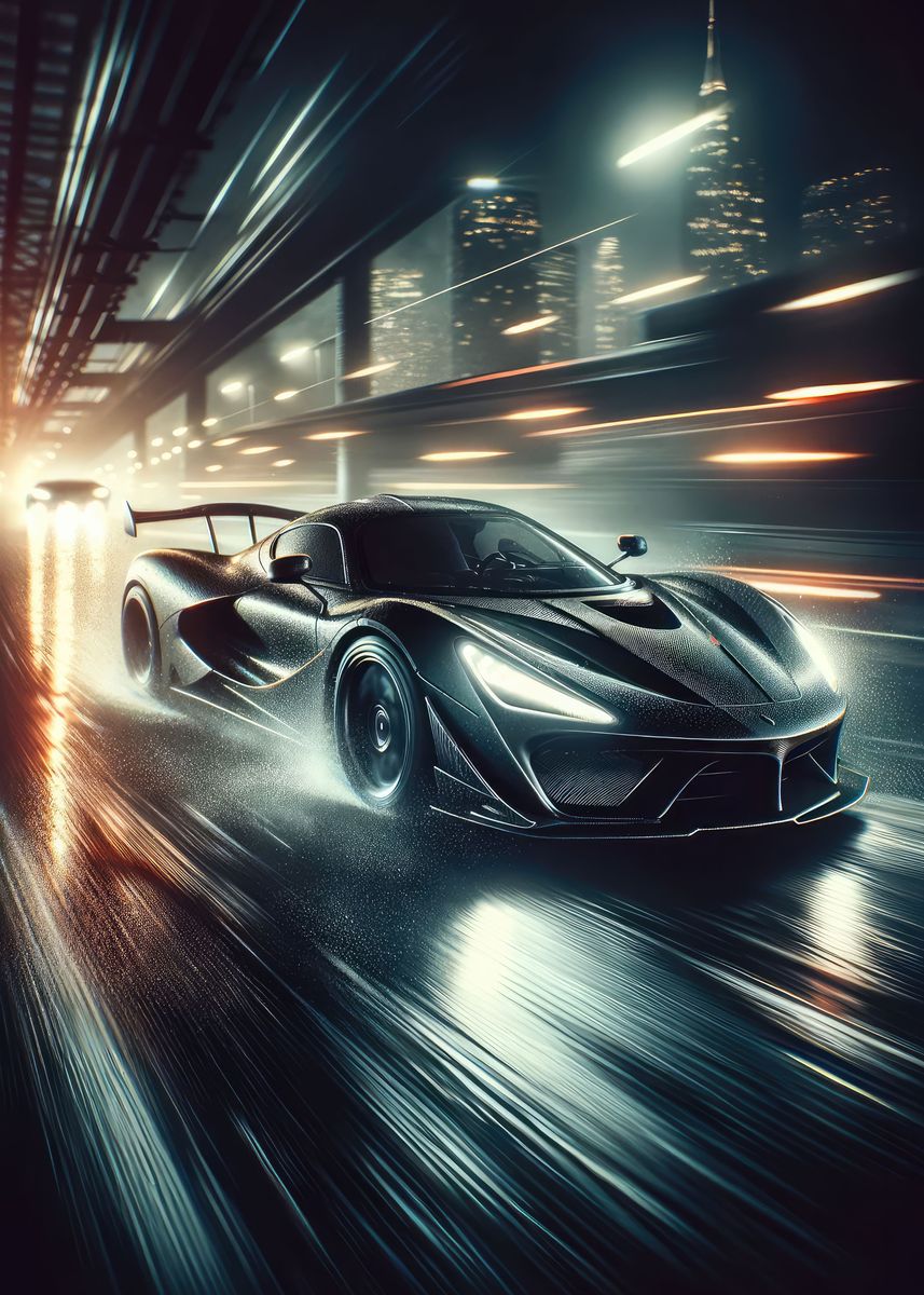 'Super sport car aesthetic ' Poster, picture, metal print, paint by Ji ...