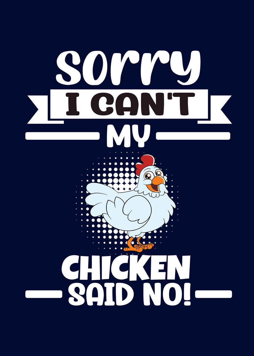 'Funny Chicken Cute Chicken' Poster, picture, metal print, paint by ...
