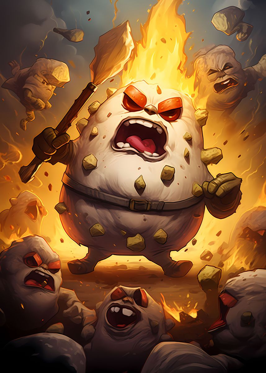 'Brotato character Gaming' Poster, picture, metal print, paint by ...