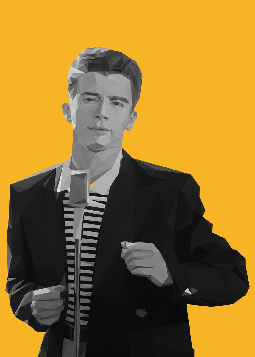 'rick roll meme' Poster, picture, metal print, paint by Aesthetic Metal ...