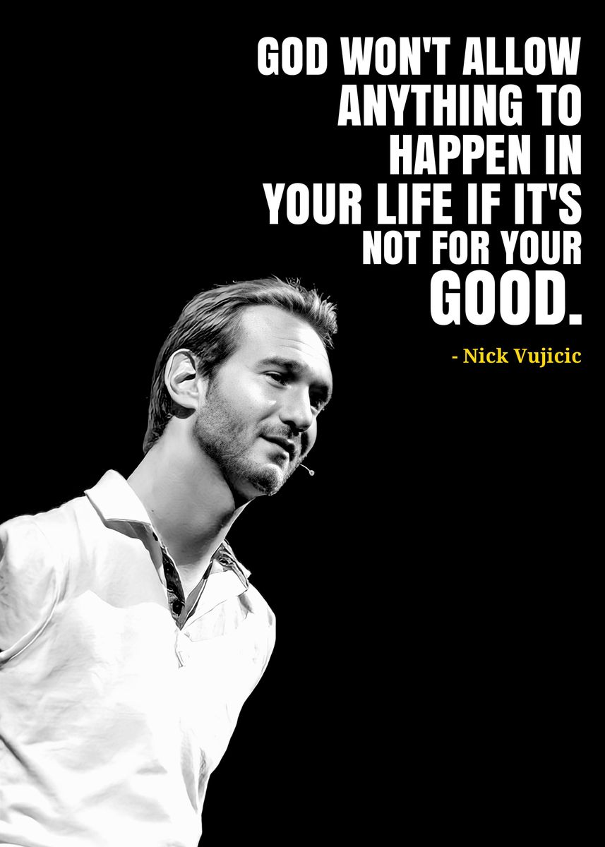 'Nick Vujicic ' Poster, picture, metal print, paint by iwak ayam | Displate