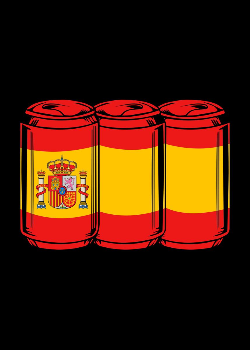 'Spain Beer' Poster, picture, metal print, paint by FunnyGifts | Displate
