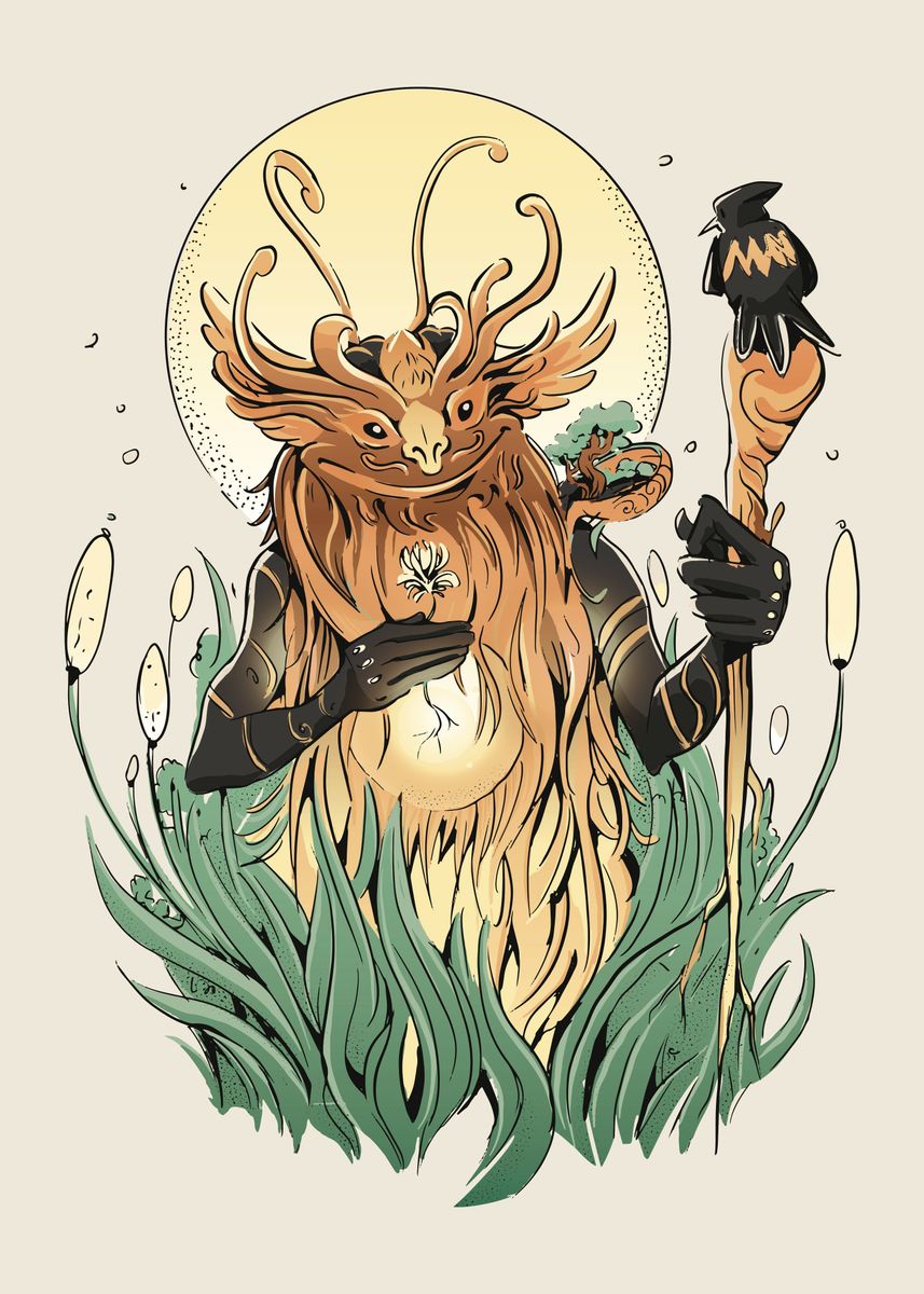 'Forest Magic Creature' Poster, picture, metal print, paint by ArtNinja ...