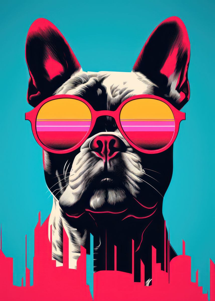 'French bulldog' Poster, picture, metal print, paint by urbanbuzz ...