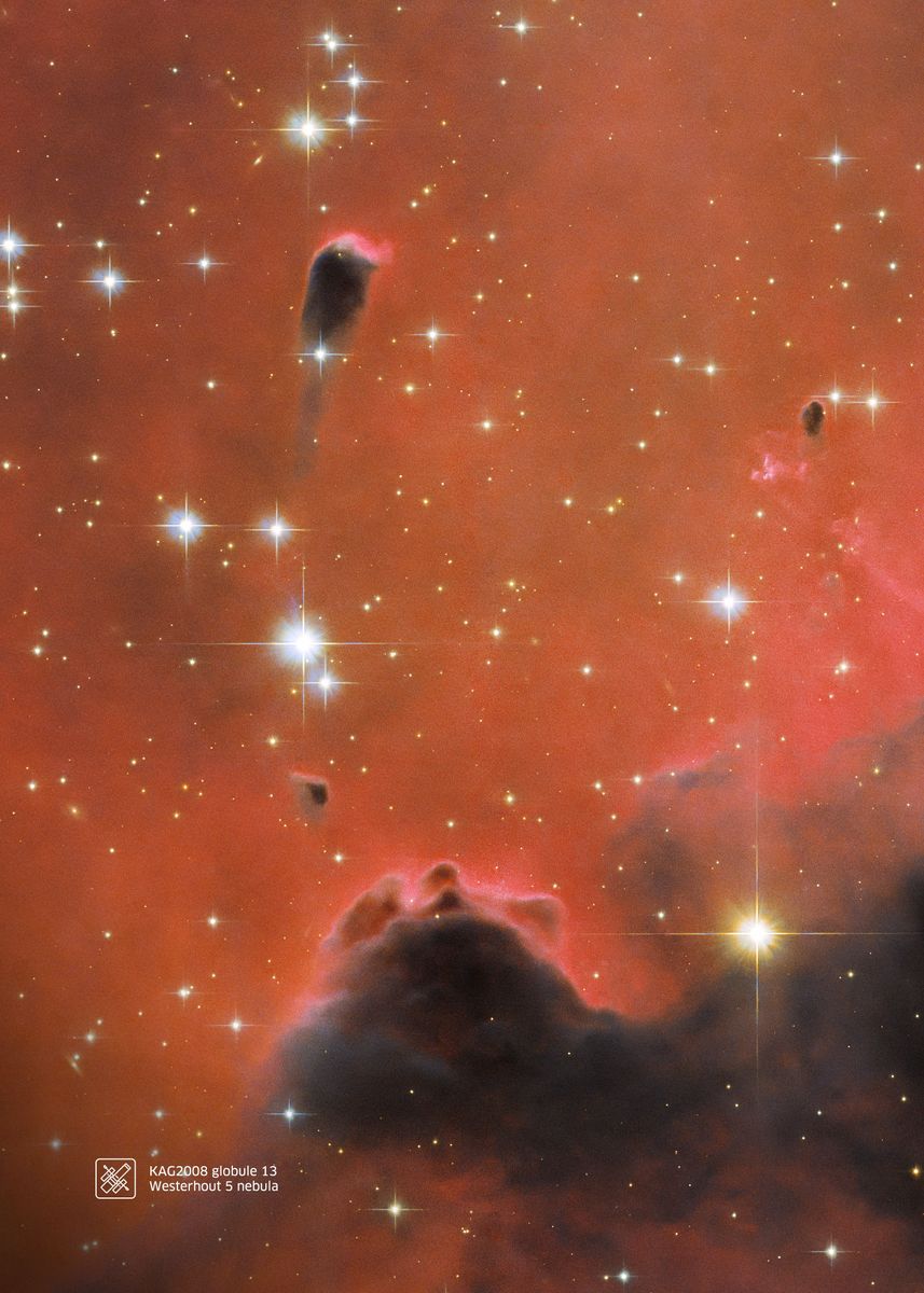 'Westerhout 5 nebula' Poster, picture, metal print, paint by Synthwave ...