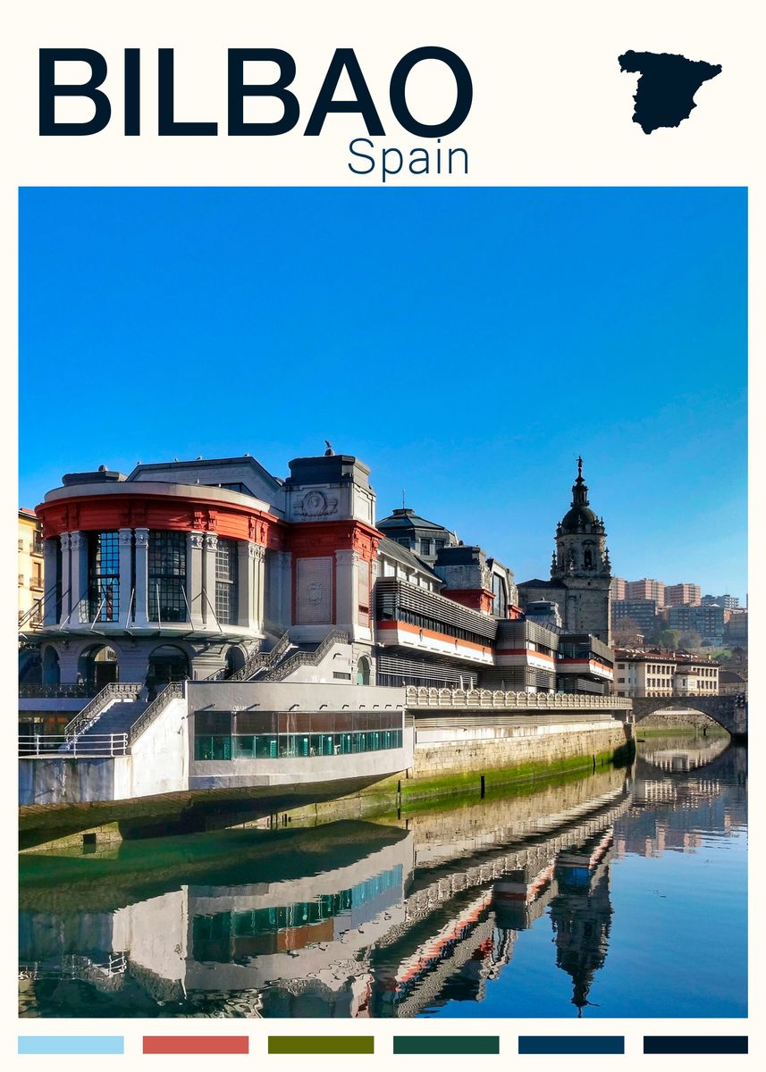 'BILBAO TRAVEL POSTER' Poster, picture, metal print, paint by Deiver ...