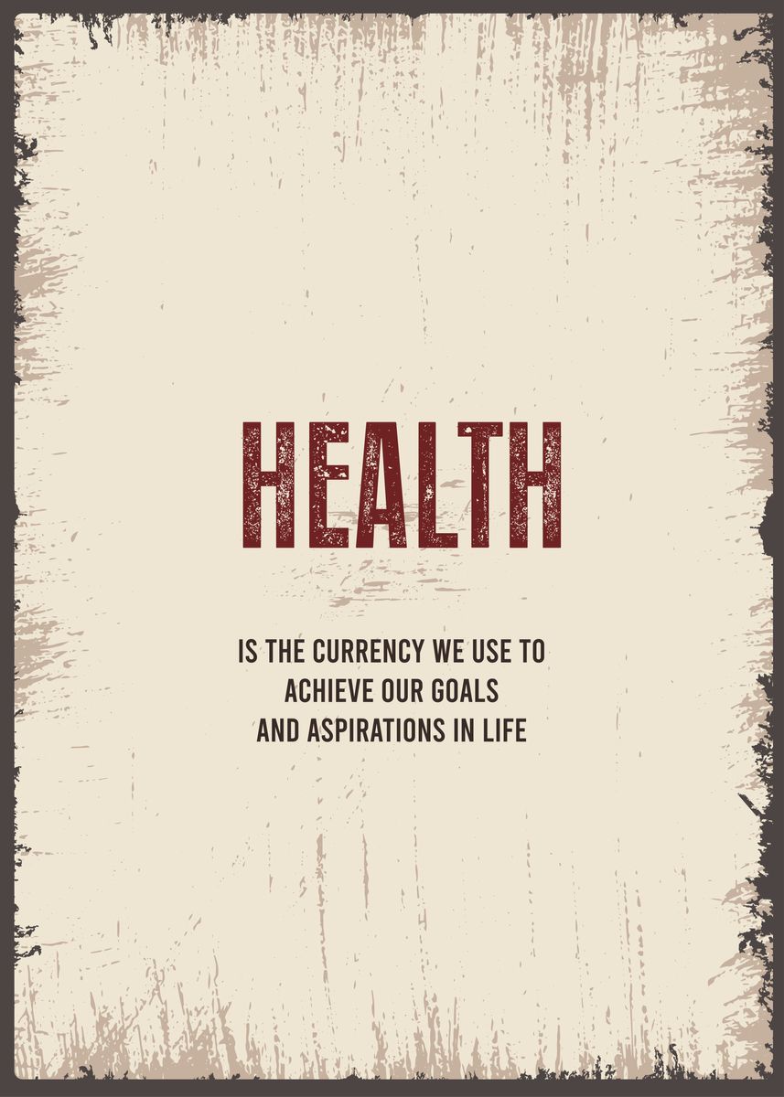 'health motivational' Poster, picture, metal print, paint by Trending ...