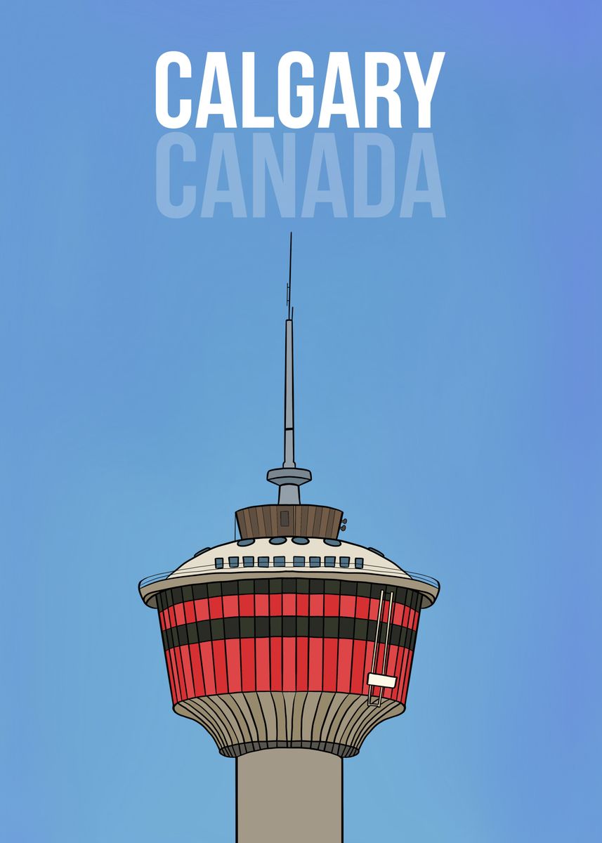 'Calgary Canada' Poster, picture, metal print, paint by diego carvalho ...