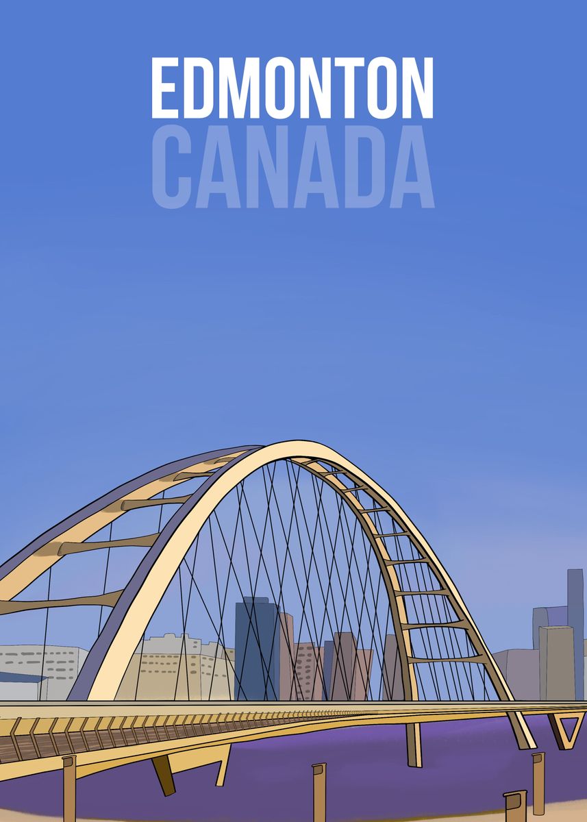 'Edmonton Canada' Poster, picture, metal print, paint by diego carvalho ...