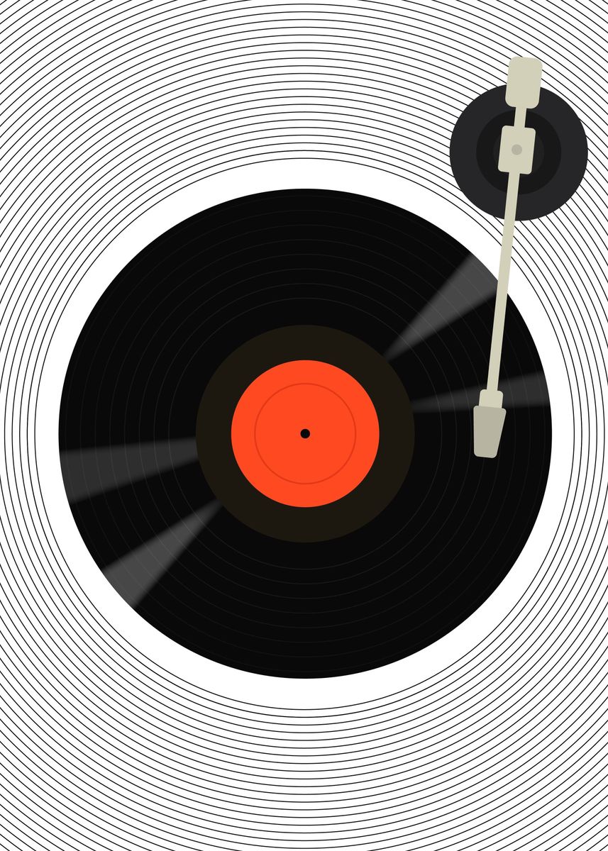 'vinyl' Poster, picture, metal print, paint by Selja Cute | Displate