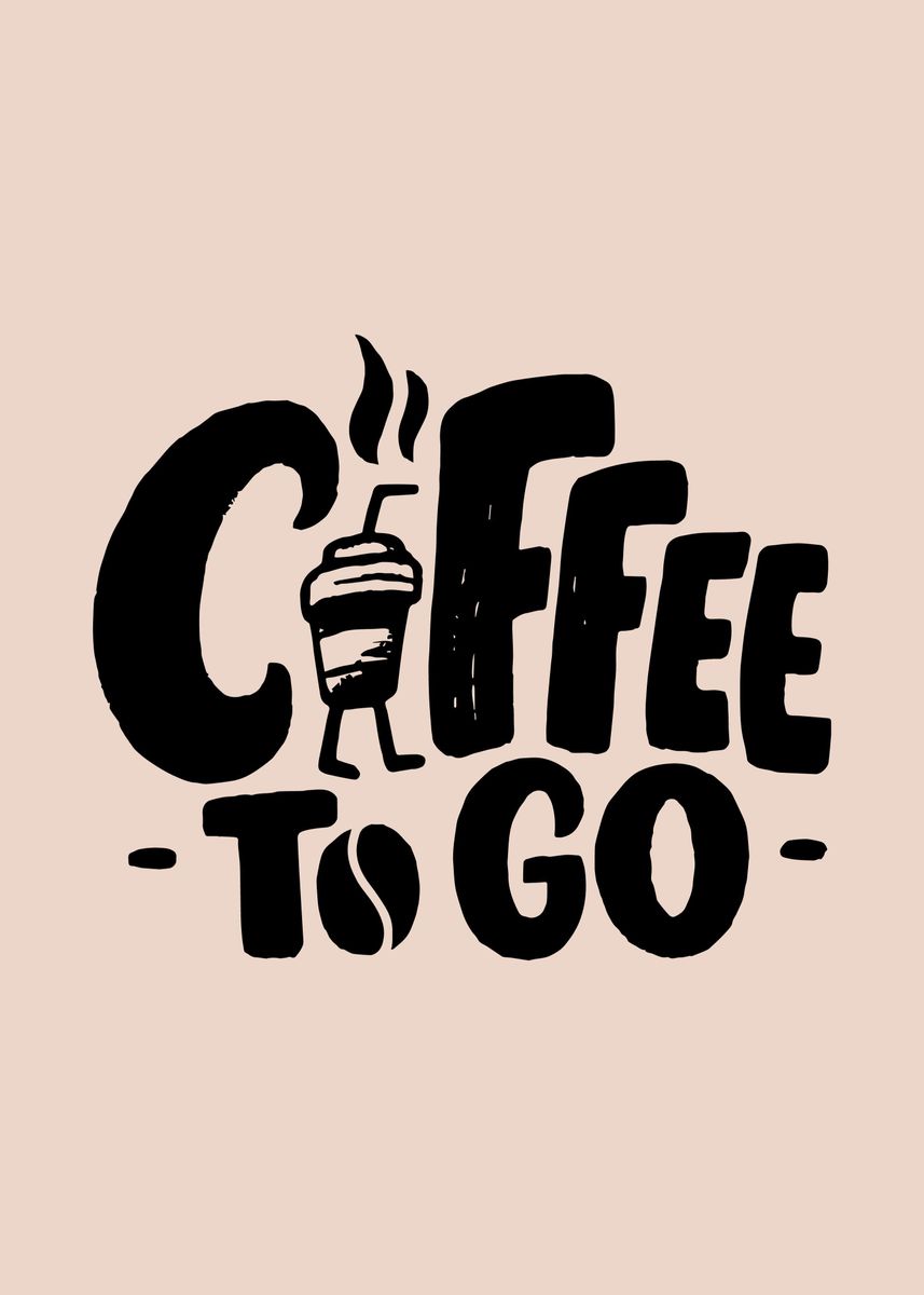 'coffee to go' Poster, picture, metal print, paint by teehowa timlset ...