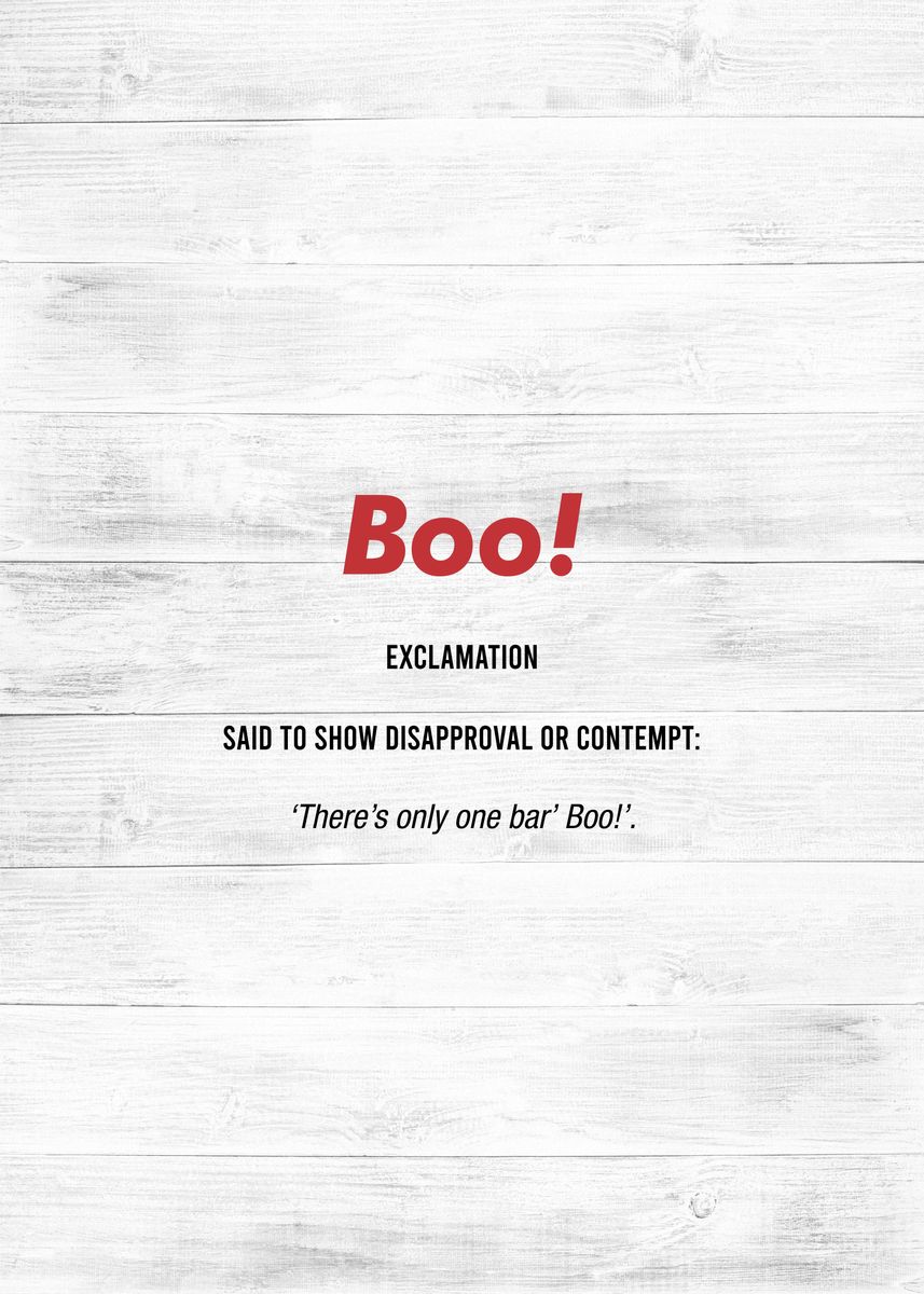 'boo' Poster by Top Collection Posters | Displate