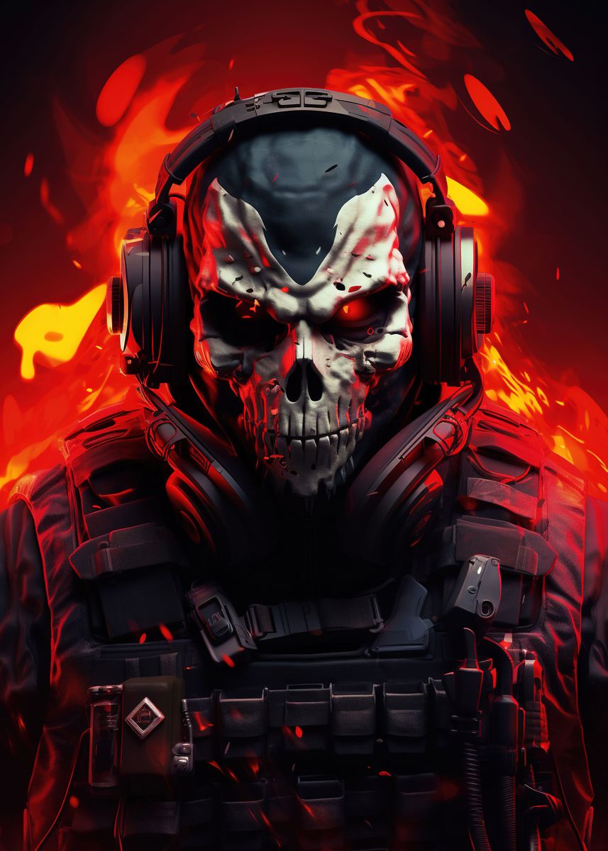 'Futuristic Ghost Soldier' Poster, picture, metal print, paint by Senja ...