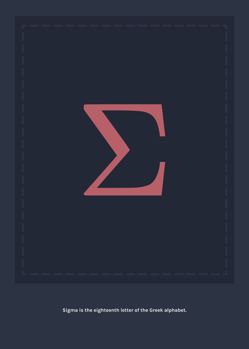 'Sigma Alphabet' Poster, picture, metal print, paint by Wisnu Harjanta ...