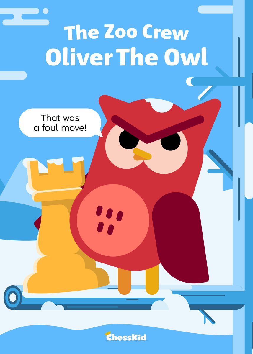 'Oliver the Owl' Poster, picture, metal print, paint by Chess | Displate