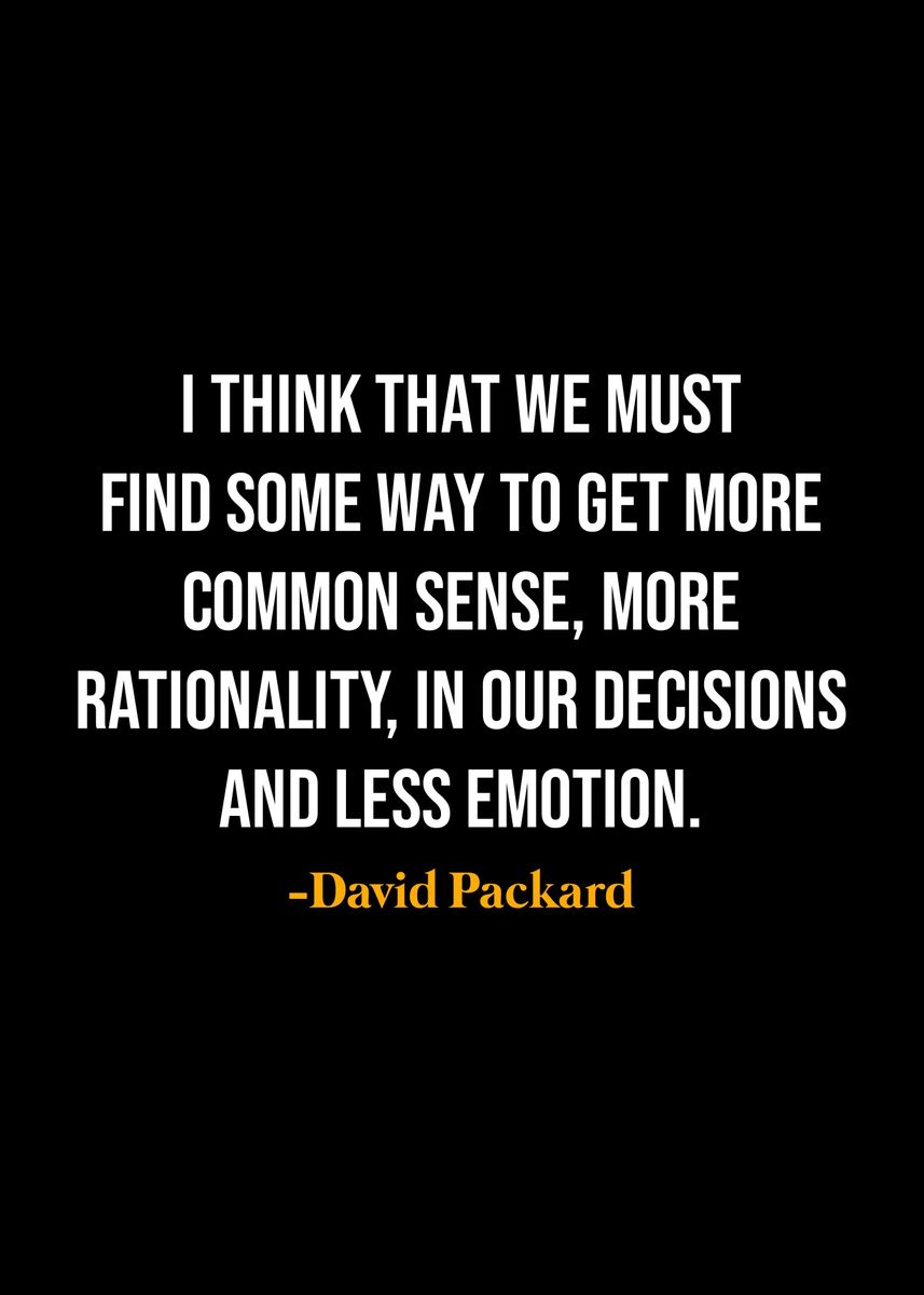 'David Packard Quotes ' Poster, picture, metal print, paint by KAGE ...