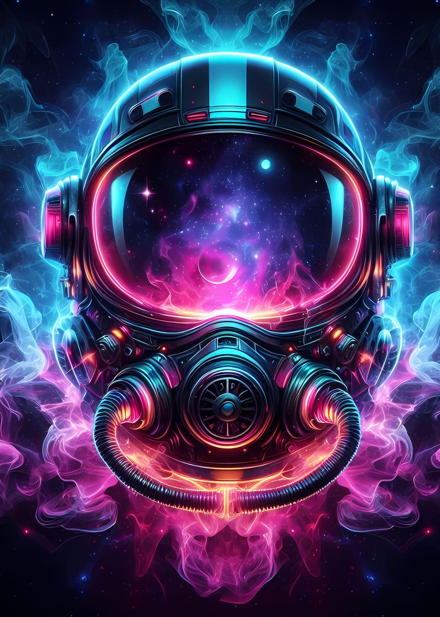 'Neon Space' Poster by Loxey | Displate
