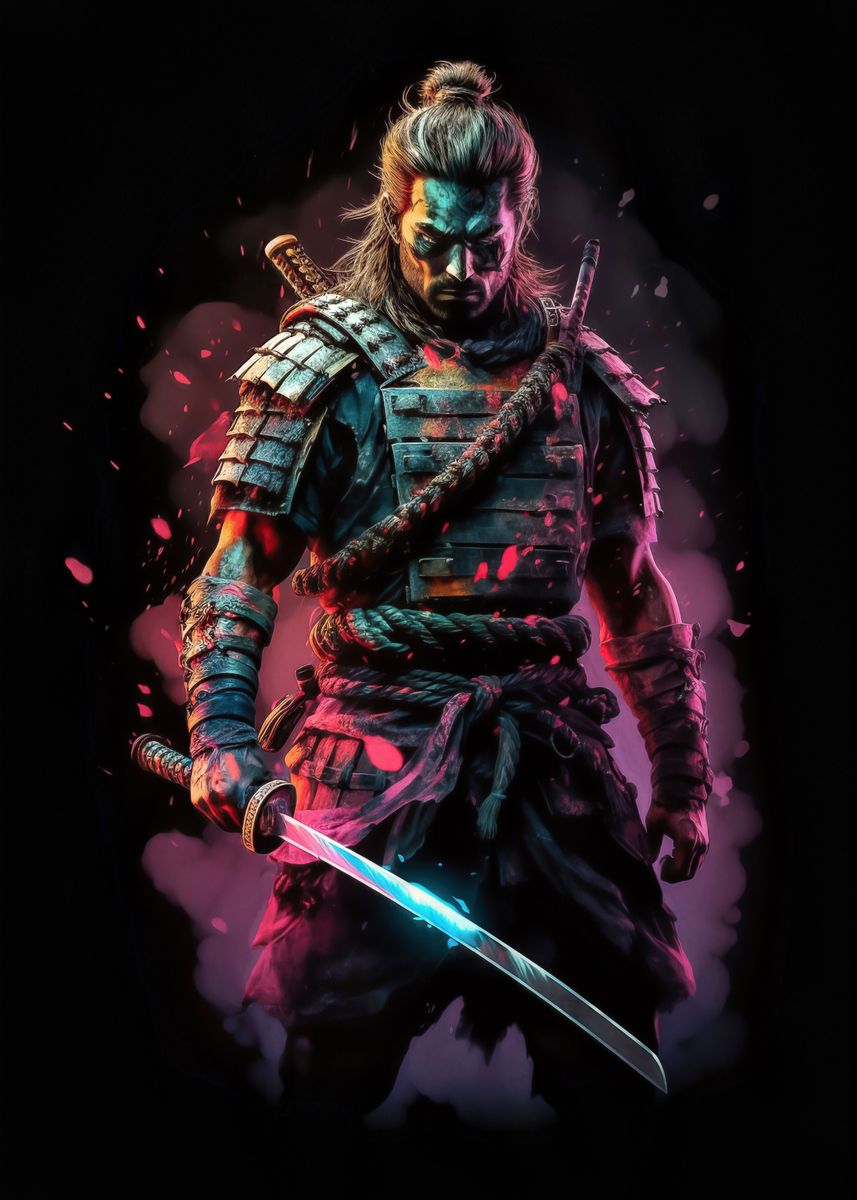 'A Samurai Stance' Poster, picture, metal print, paint by Posters ...