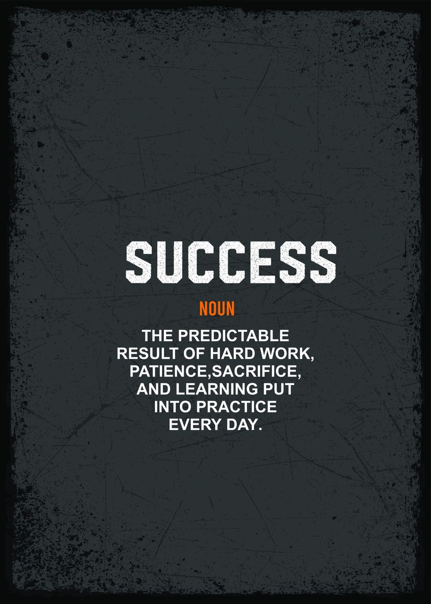 'success' Poster, picture, metal print, paint by limited editions ...