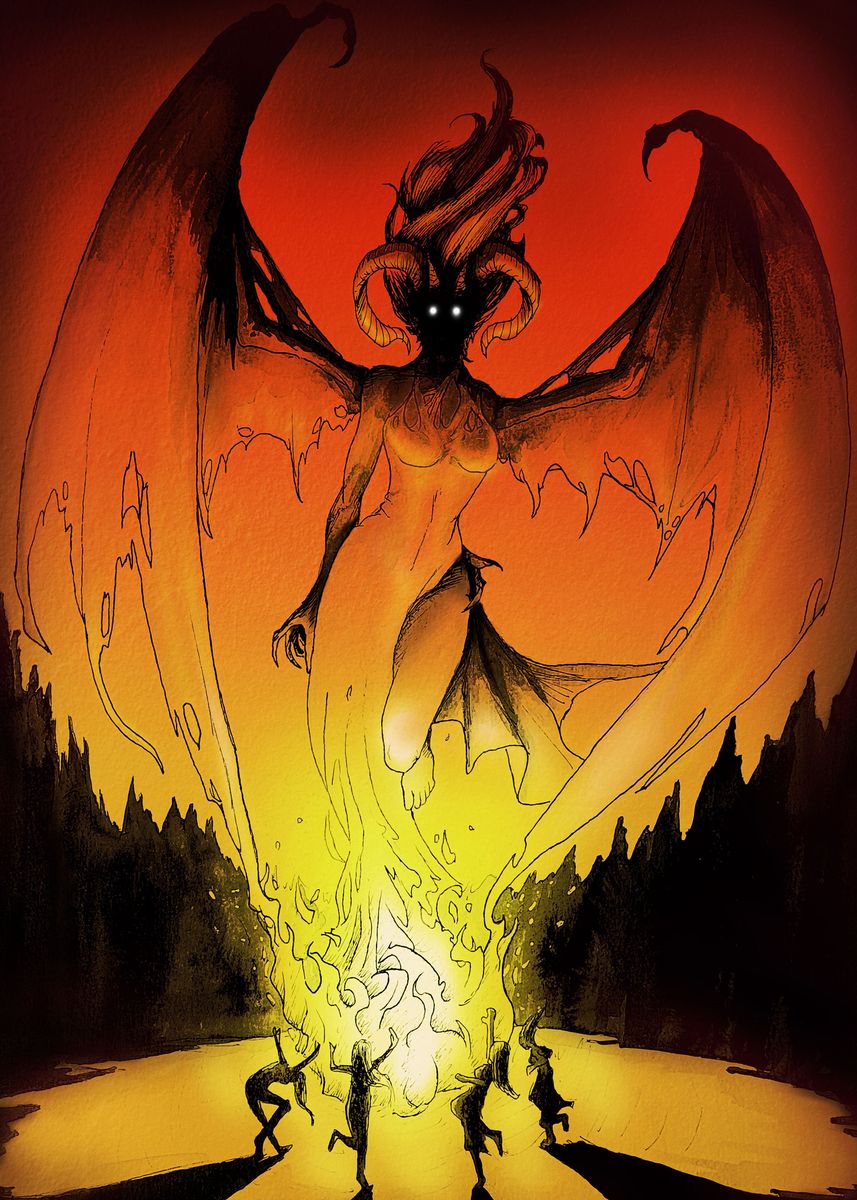 'The Demon Ritual' Poster, picture, metal print, paint by Rene Trujillo ...