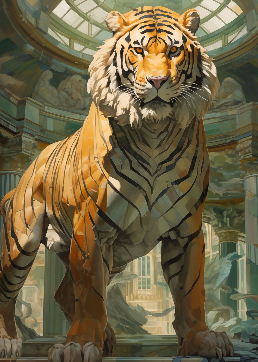 'Grand Tiger' Poster by David Loblaw | Displate