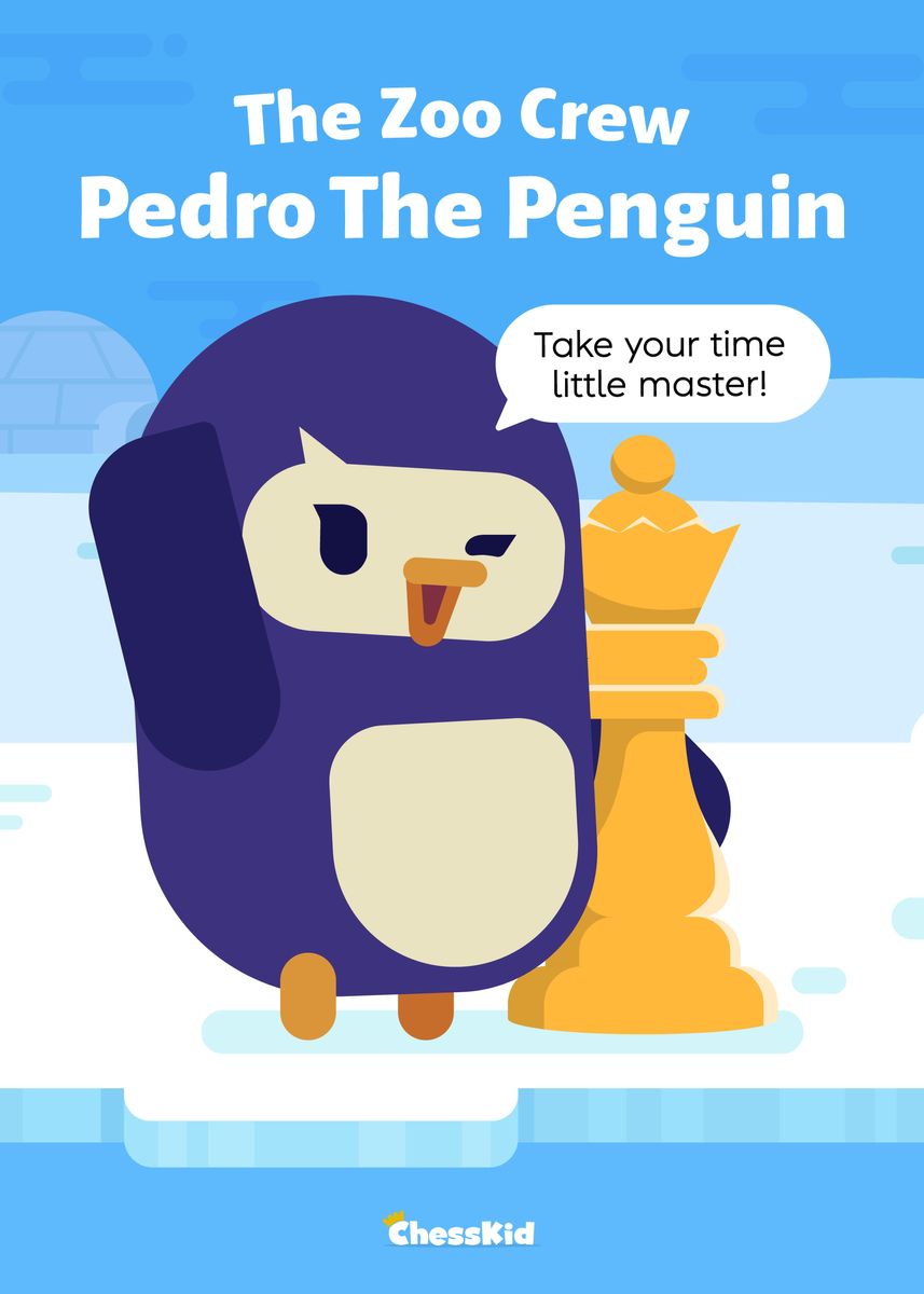 'Pedro the Penguin' Poster, picture, metal print, paint by Chess | Displate