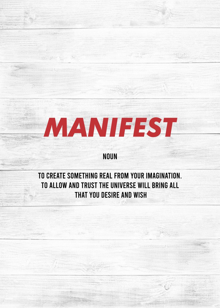 'manifest' Poster, picture, metal print, paint by Top Collection ...