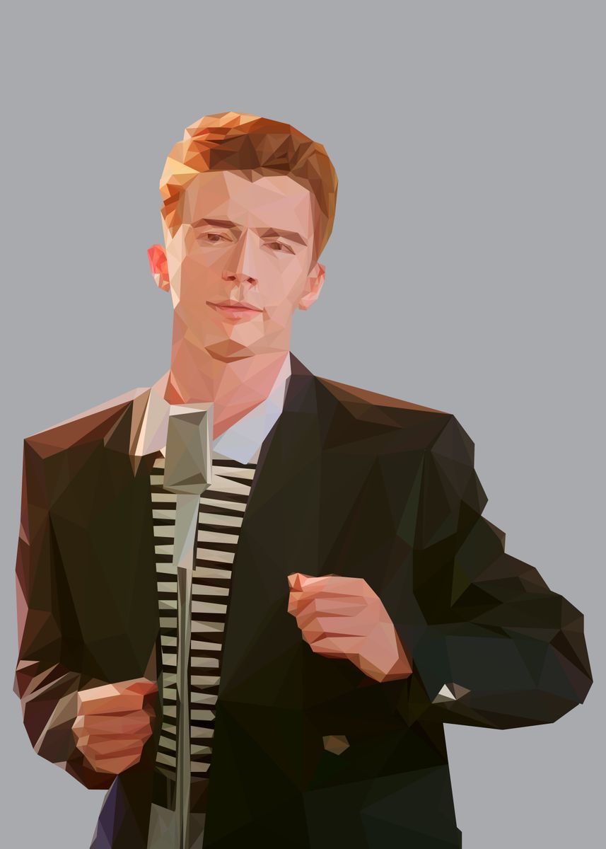 'rick roll dance meme' Poster, picture, metal print, paint by Lowpoly ...