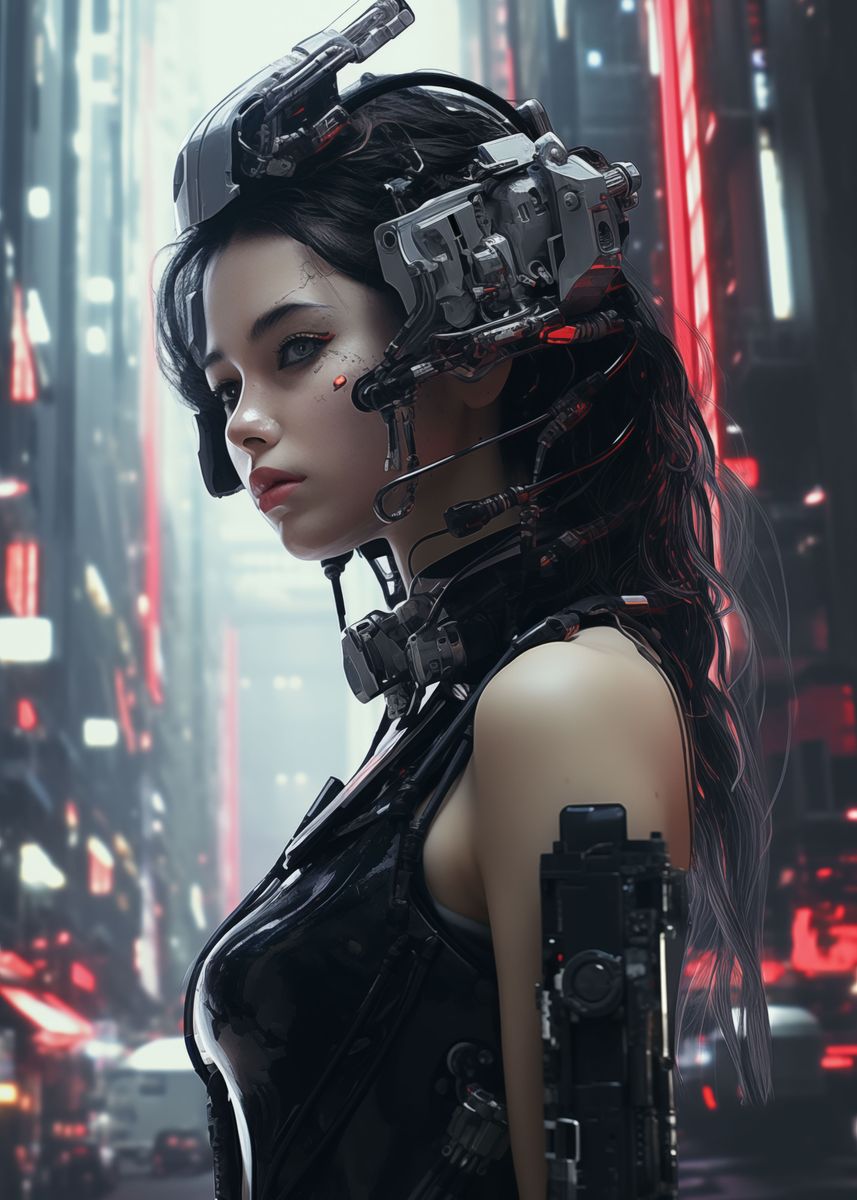 'Cyber Tech Woman' Poster, picture, metal print, paint by Creativity ...