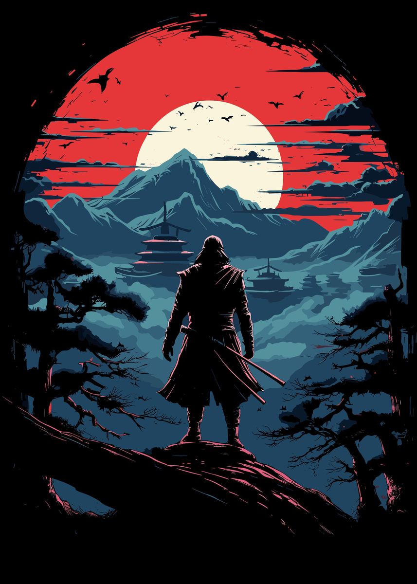 'japanese ninja' Poster, picture, metal print, paint by TsabitQeis ...