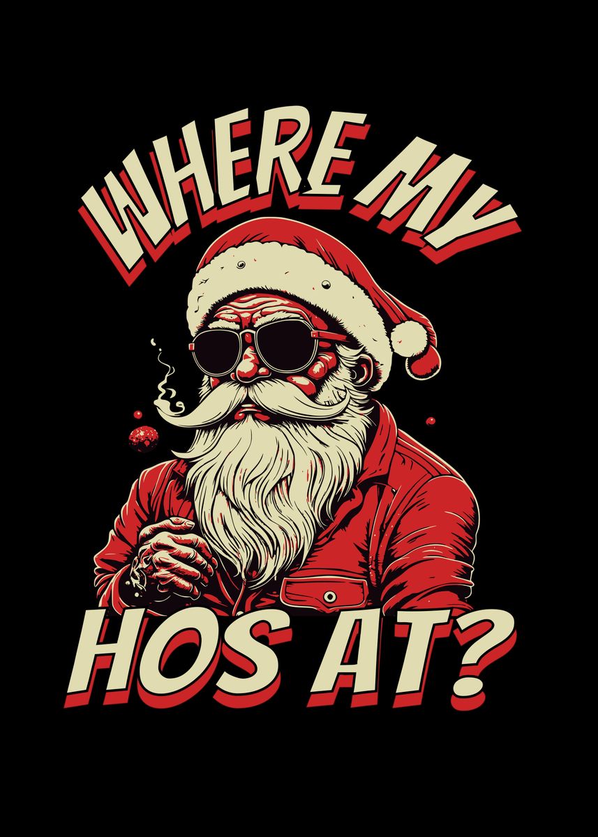 'Christmas Santa Claus' Poster, picture, metal print, paint by MzumO ...