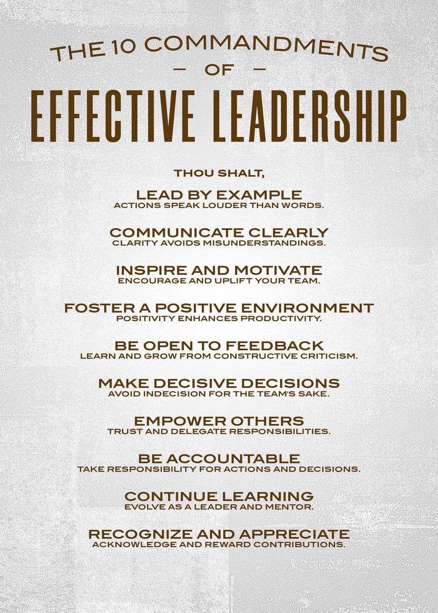 'Effective Leadership' Poster, picture, metal print, paint by Syahrasi ...