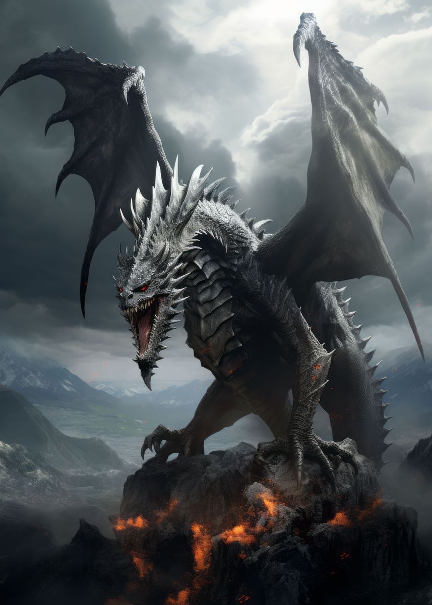 'Cinematic Dragon' Poster, picture, metal print, paint by Frank ...