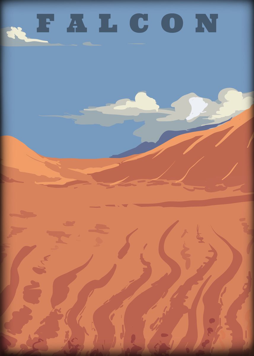 'Falcon' Poster, picture, metal print, paint by Kaye Whitesel | Displate