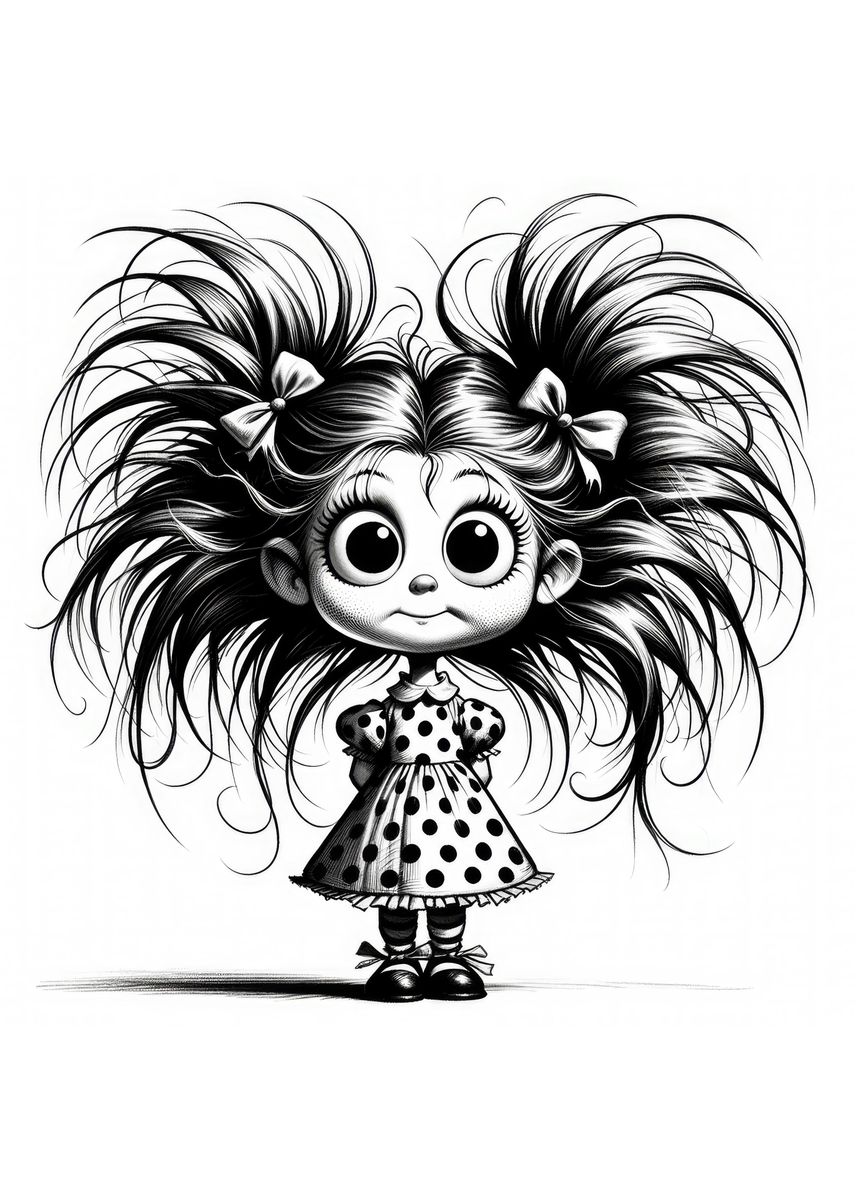 'Untamed Hair' Poster, picture, metal print, paint by Fotios ...