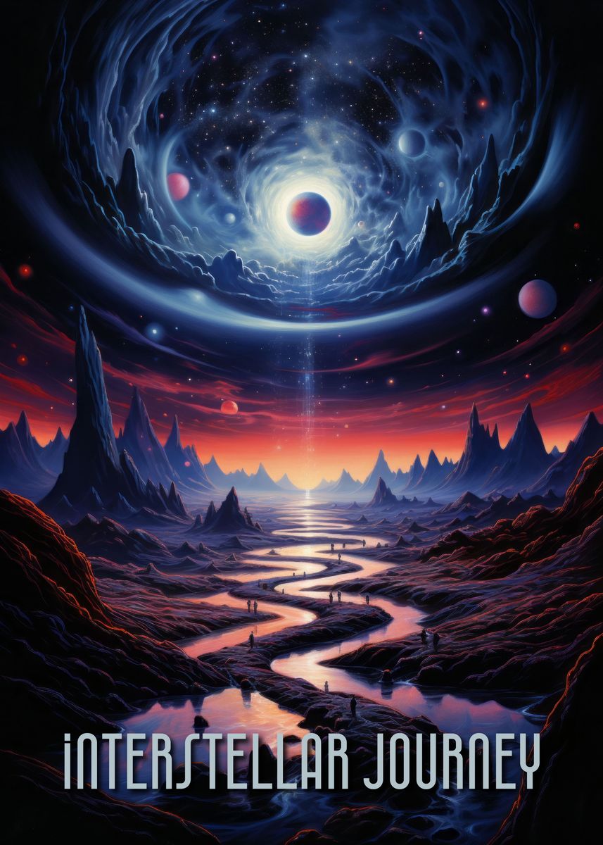 'Interstellar Journey' Poster, picture, metal print, paint by Alexandru ...