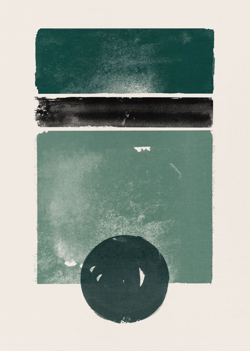 'The Emerald Abstract Man' Poster, picture, metal print, paint by Ema ...