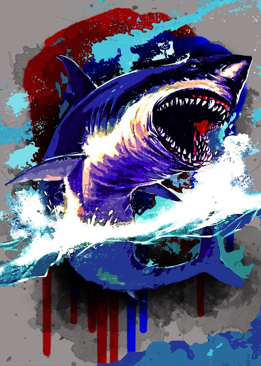 'Animal Shark 4' Poster, picture, metal print, paint by robani88 hanif ...