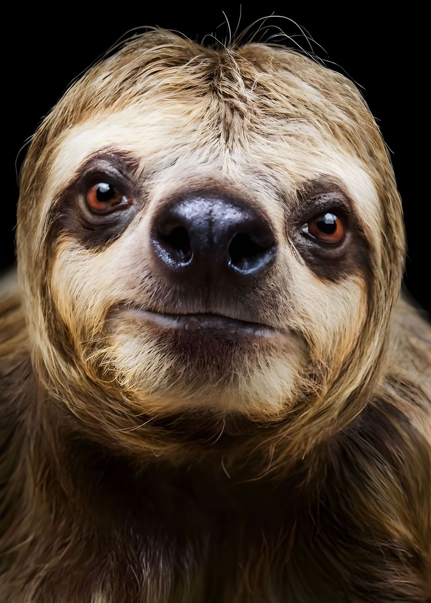 'Sloth head close up' Poster, picture, metal print, paint by Ayen ...