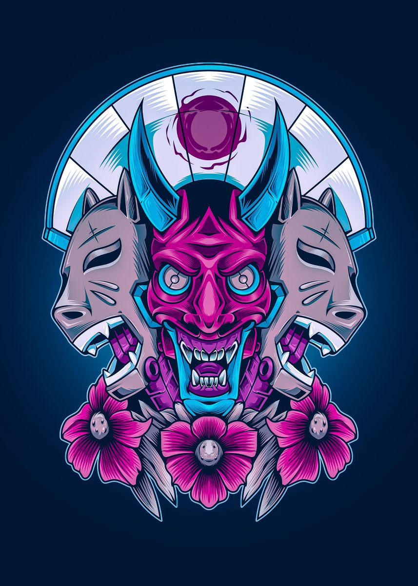 'demons' Poster, picture, metal print, paint by Gab Fernando | Displate