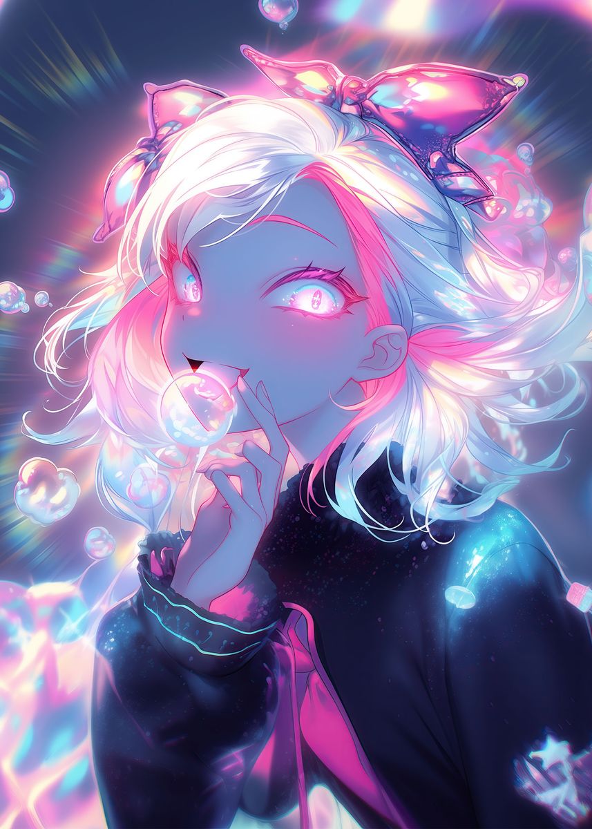 'Transparent Anime Girl' Poster, picture, metal print, paint by Vizio ...