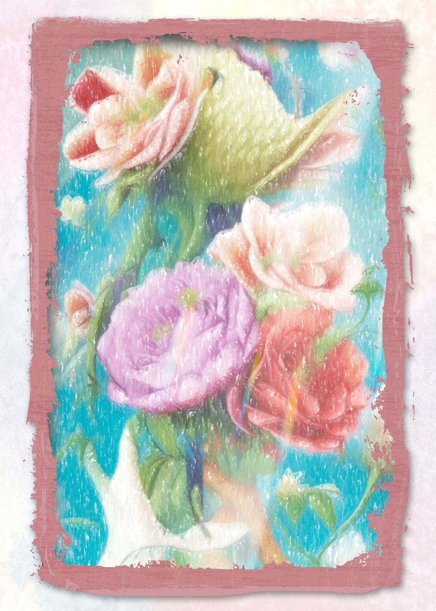 'Strange Abstract Flowers' Poster, picture, metal print, paint by Ilya ...