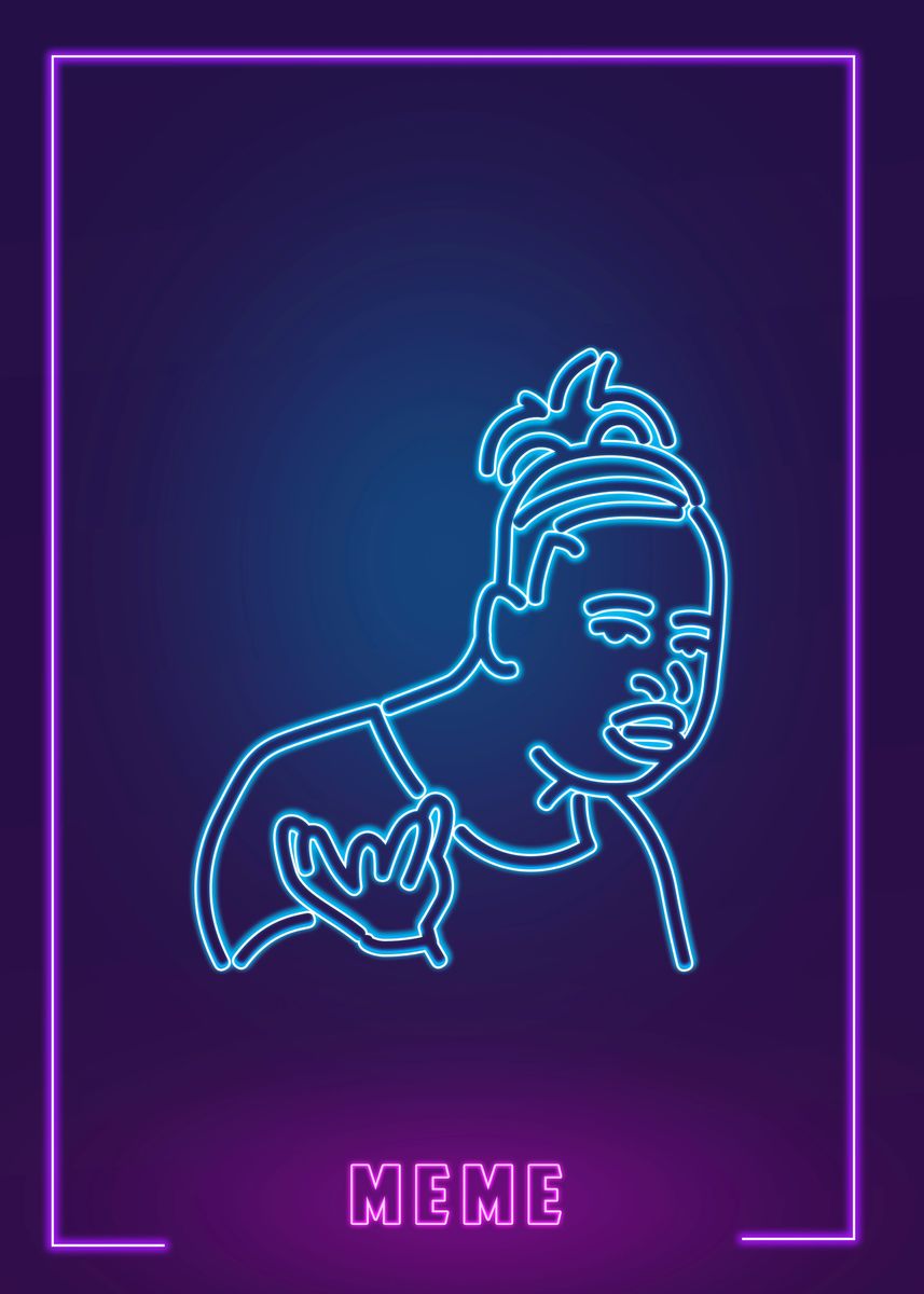 'Funny Meme Face' Poster, picture, metal print, paint by Trending ...