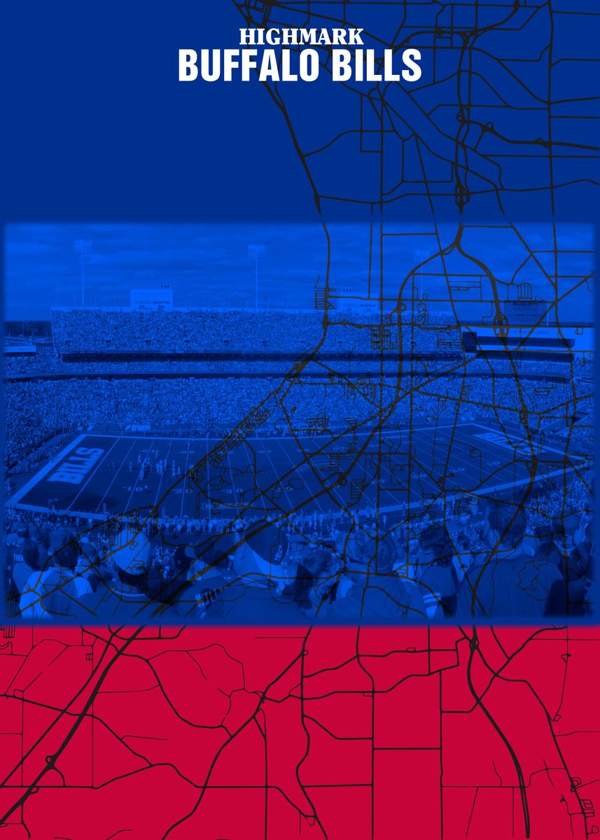 'Buffalo Bills Highmark' Poster, picture, metal print, paint by Pierre ...
