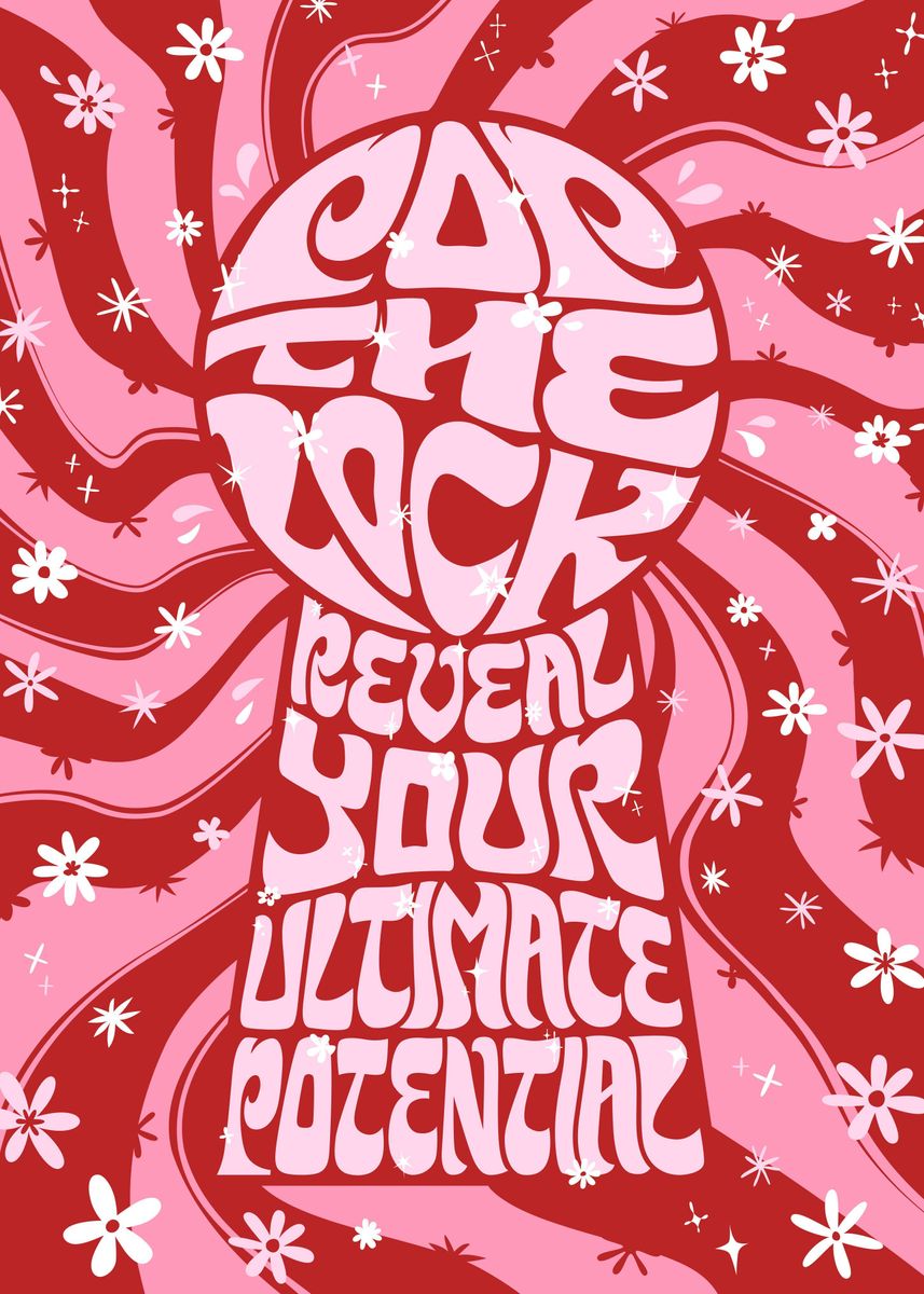 'Inspirational groovy quote' Poster by Vania Eremita | Displate