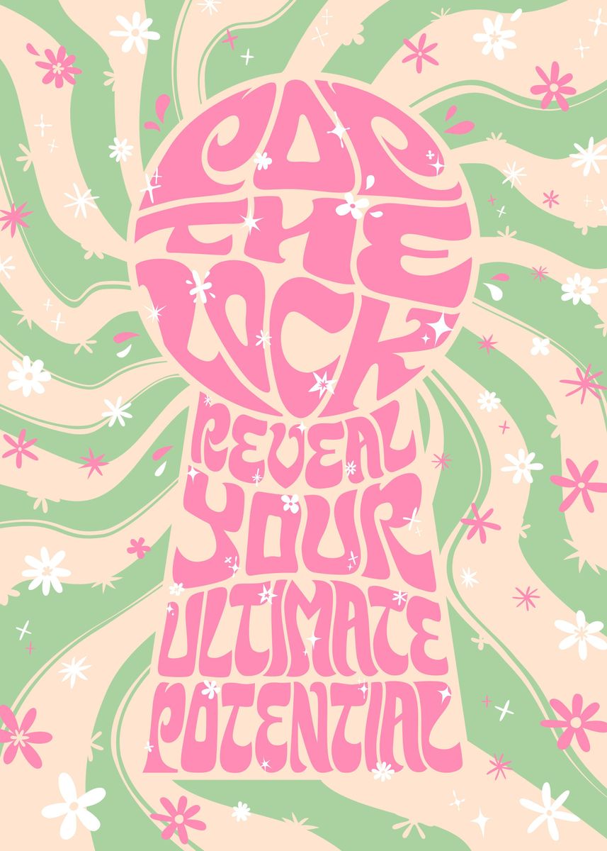 'Positive retro quote ' Poster, picture, metal print, paint by Vania ...